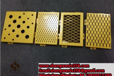 China Aluminum perforated screen for fence facade curtain wall with 2.5mm thickness metal panel for sale