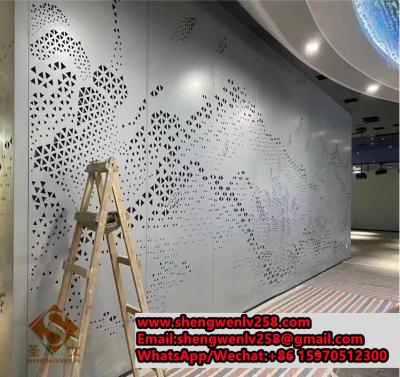 China Office Decorative Material Aluminum Facade Metal Cladding Laser Cut Wall Panel for sale