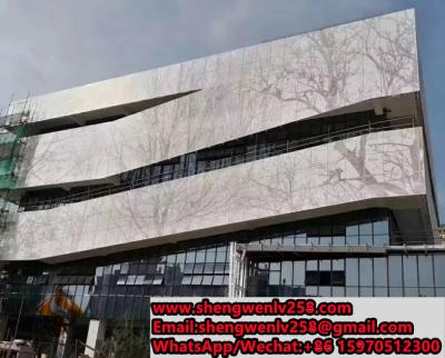 China Perforated round hole aluminum carved panel used for exterior building facade for outdoor cover for sale