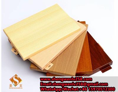 China Aluminum Facade Cladding Panel with Wood Grain and Stone Grain Surface for sale