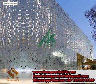 China Exterior Decorative Building Aluminium Perforated Facade Panels for sale