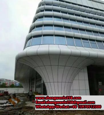 China aluminum veneer sheet laser cutting metal facade cladding panel 2.5mm thickness for hotel decoration for sale