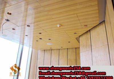 China Wood Color PVDF Aluminum Facade Cladding External Curtain Wall Veneer for sale