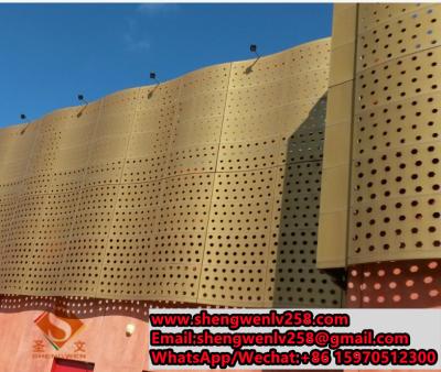 China Building Material Aluminum Facade Perforated Wall Caldding for sale