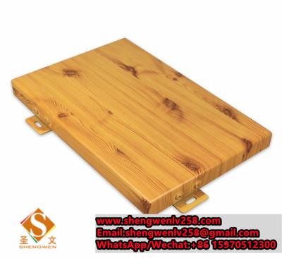 China Exterior Wall Covering Aluminum Alloy Timber Look Facade Panel for sale