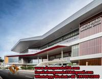 China perforated 3mm metal aluminum cladding panel with powder coated for facade curtain wall solid panel single panel for sale