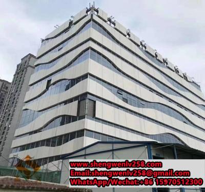China Fashion Design Curtain Wall Metal Cladding Aluminum 3D Wall Panel for sale