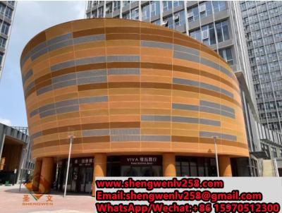 China Architectural Facade Solid Aluminum Panel Wall Cladding Residential Building Facade for sale
