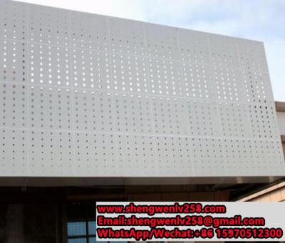 China PVDF Coated Surface Aluminun Products Wall Panel Perorated Sheet for sale