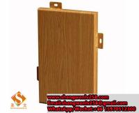 China Fireproof Wood Grain Surface Aluminum Wall Panel for Interior Wall Decoration for sale