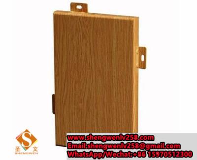 China Fireproof Wood Grain Surface Aluminum Wall Panel for Interior Wall Decoration for sale