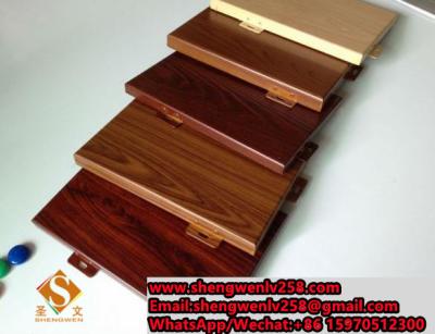 China Fireproof Wood Grain Surface Aluminum Wall Panel for Interior Wall Decoration for sale