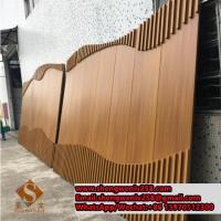 China Custom Wooden Color aluminum Facade Modern Decorative Aluminum Panel for sale