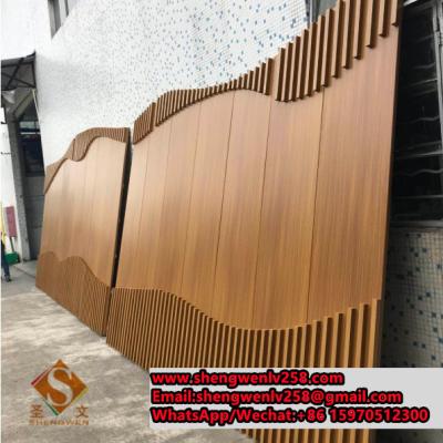 China Custom Wooden Color aluminum Facade Modern Decorative Aluminum Panel for sale