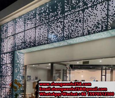 China Custom Aluminum Solid Panel Perforated/Slat Aluminum Panels Facade Cladding Exterior for sale