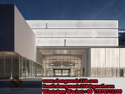 China Custom Aluminum Solid Panel Perforated/Slat Aluminum Panels Facade Cladding Exterior for sale