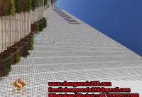 China Silver/Wooden Carved Perforated Aluminum Panels Pillars Decorate Metal Facade for sale