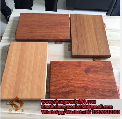 China Wood Grain Perforated Aluminum Panel for Office Decoration for sale
