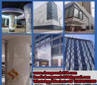 China Laser Cut Perforated Customized Decorative Aluminum Curtain Wall Building Facade for sale