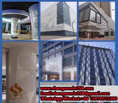 China Laser Cut Perforated Customized Decorative Aluminum Curtain Wall Building Facade for sale
