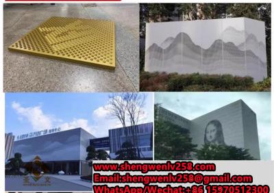 China PVDF Veneer Panel Aluminum Perforated Wall Cladding Material Aluminum Facade for sale