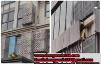 China Customized Aluminum Solid Panel Wood Grain Aluminium Curtain Wall Panels for sale