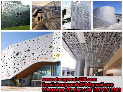 China PVDF Coated Surface Aluminun Products Wall Panel Perorated Sheet for sale