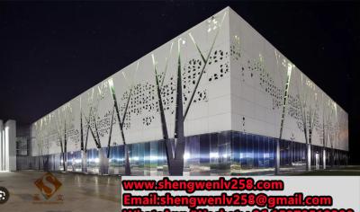 China Aluminum Facade Decorative Material Laser Cut Wall Panel for Hotel Project for sale