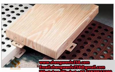 China Waterproof Perforated Aluminum Panels with Wood Grain Surface for Interior Wall for sale