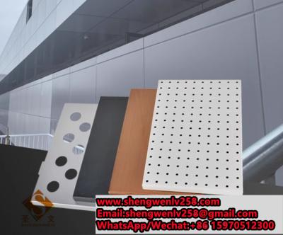 China Wood Grain Surface Exterior Wall Cladding Aluminum Corrugated Roof Wall Panels for sale