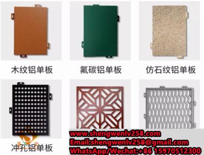 China Fashion Facade Design Professional Wood Grain Aluminum Veneer for sale