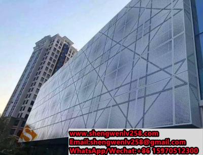 China Exterior Facade Curtain Wall Aluminum Carved Perforation Wall for sale