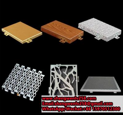 China Environmental Friendly Modern Facade Panel Aluminum Solid Panel Shopping Mall Curtain Wall for sale