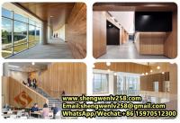 China Wooden Grain Exterior Wall Facade Curtain Wall Decorative Aluminum Solid Panel for sale