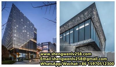 China Exterior Aluminum Panels for Walls Aluminum Curtain Wall Slat Perforated Panel for sale