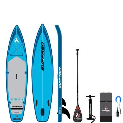 China Alansma 335*81*15cm Inflatable Surf Stand Up Sup Paddle Board Blue Racing Surfboard for sale