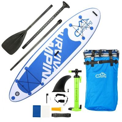 China Alansma 335*81*15cm Inflatable Surfboard Stand Up Paddle Blue Surfing Board for sale