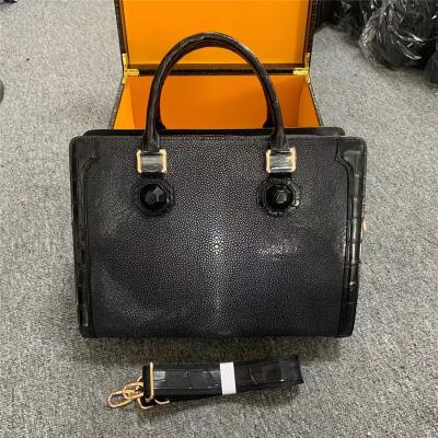 China Authentic Real True Stingray Skin Businessmen Passcode Briefcase Genuine Crocodile Leather Male Top-handle Handbag for sale