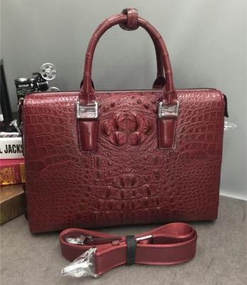 China Exotic Genuine Crocodile Skin Businessmen Briefcase Authentic Alligator Leather Male Working Handbag Large Shoulder Bag for sale