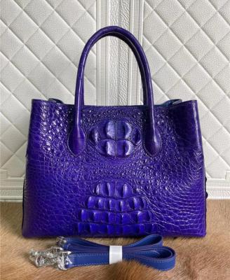 China Exotic Crocodile Skin Women Totes Purse Authentic Alligator Leather Lady Large Shoulder Bag Female Working Handbag for sale