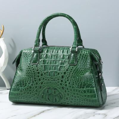 China Genuine Crocodile Skin Lady Purse Authentic Real Alligator Leather Female Handbag Long Strap Women's Large Shoulder Bag for sale