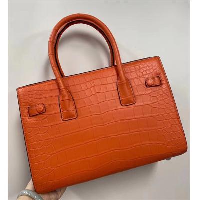 China Authentic Crocodile Belly Skin Women Purse OL Lady Working Handbag Genuine Alligator Leather Female Large Shoulder Bag for sale