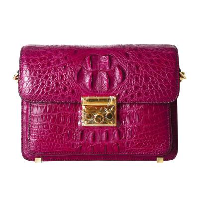 China Genuine Crocodile Skin Women Sling Bag Authentic Exotic Alligator Leather Lady Single Shoulder Bag Female Small Purse for sale
