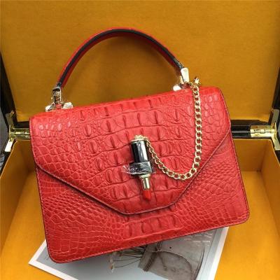 China Authentic Real Crocodile Skin Lady Purse Genuine Alligator Leather Women Single Cross Shoulder Bag Female Small Handbag for sale