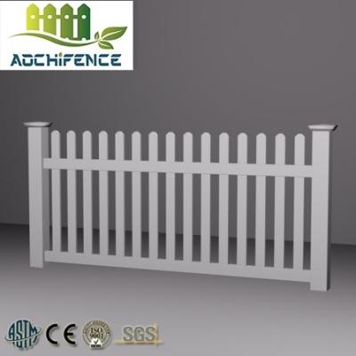 China UV Resistant Plastic Picket Fence Environmental Friendly For Outdoor Pvc White Fence for sale