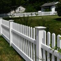 China UV Resistant Plastic Picket Fence Environmental Friendly For Outdoor Pvc White Fence for sale