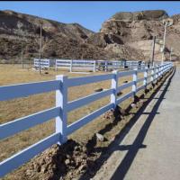 China Eco Friendly Vinyl Horse Rail Fence Easy To Install Long Lasting Vinyl Equestrian Fencing for sale