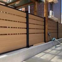 China Wood Look WPC Fence Stylish Corrosion Resistant  Stronger Than Wood for sale