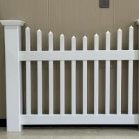 China Beautiful And Customizable Garden Pvc Fence With Door For Outdoor Use for sale