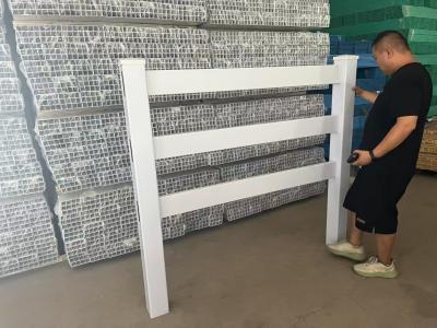 China 3 Rail 5ft Pvc Horse Fencing  High Temp Resistant Extrusion Riding Arena Fence for sale